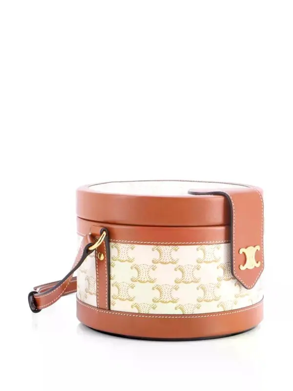 Celine Tambour Triomphe Coated Canvas Medium Crossbody Bag