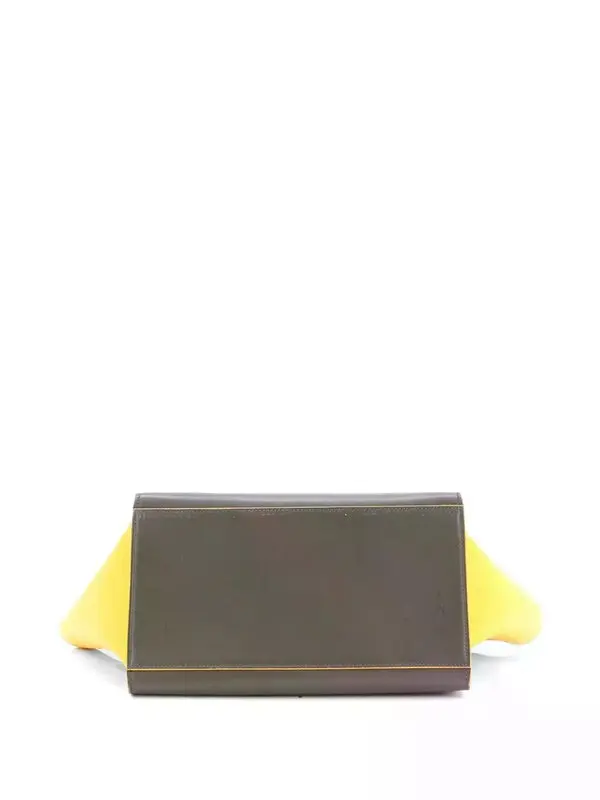 Celine Bicolor Trapeze Small Satchel - Green