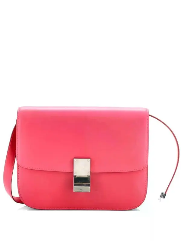 Celine Classic Box Bag Smooth Leather Medium Crossbody Bag - Pink