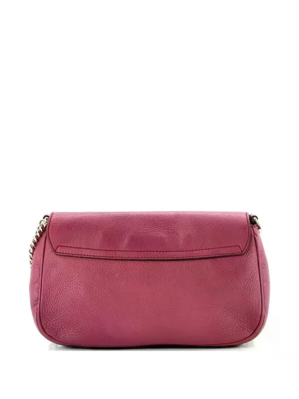 Gucci Soho Chain Leather Medium Crossbody Bag - Pink