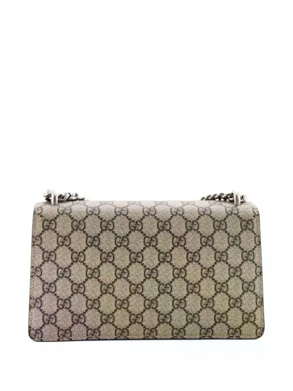 Gucci Dionysus Small Shoulder Bag Gg Coated Canvas With Crystal Embellished Metal - Brown