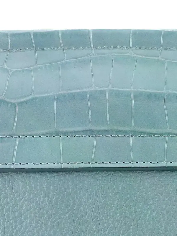 Chloé Faye Crocodile Embossed Leather Shoulder Bag - Blue