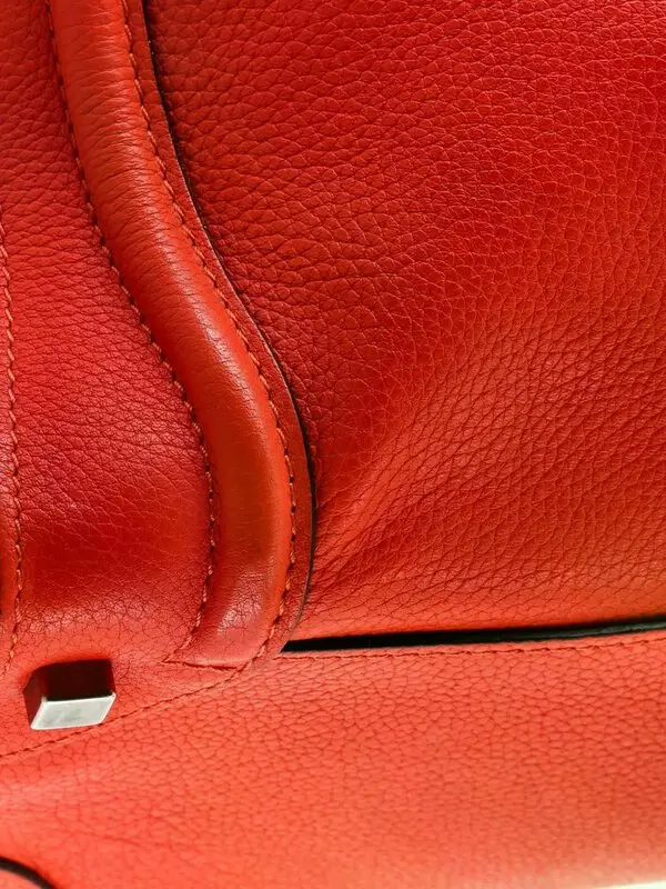 Celine Luggage Bag Grainy Leather Mini Tote - Red