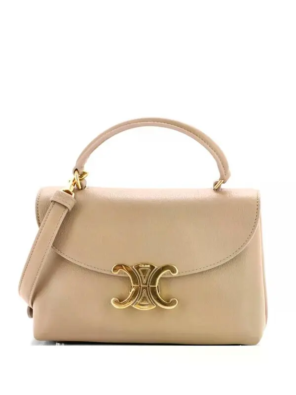 Celine Nino Top Handle Bag Leather Teen Satchel - Neutrals