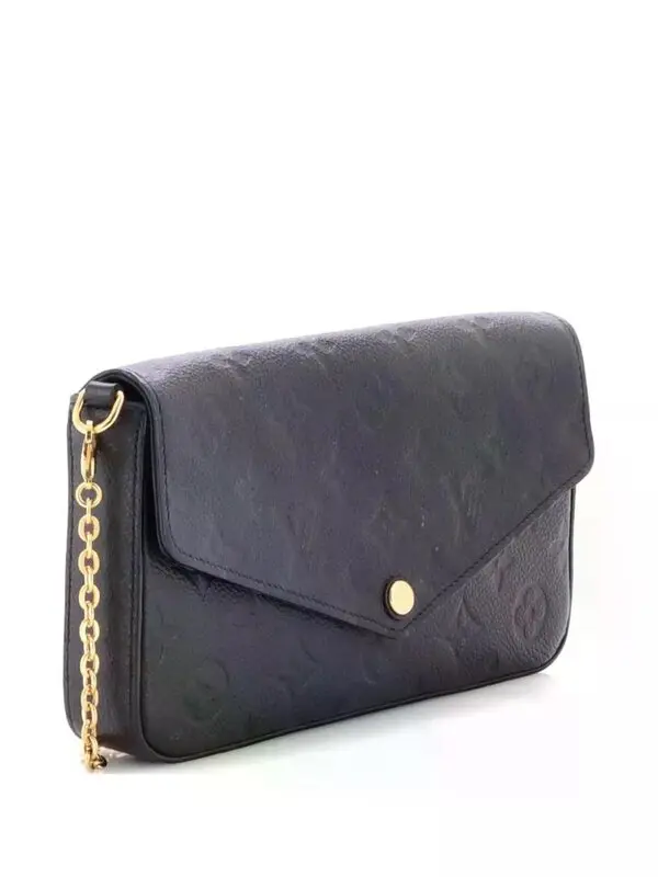 LOUIS VUITTON Felicie Pochette Monogram Empreinte Leather Crossbody Bag - Black