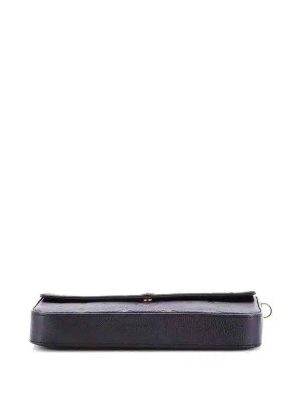 LOUIS VUITTON Felicie Pochette Monogram Empreinte Leather Crossbody Bag - Black