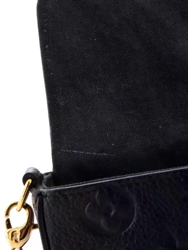 LOUIS VUITTON Felicie Pochette Monogram Empreinte Leather Crossbody Bag - Black