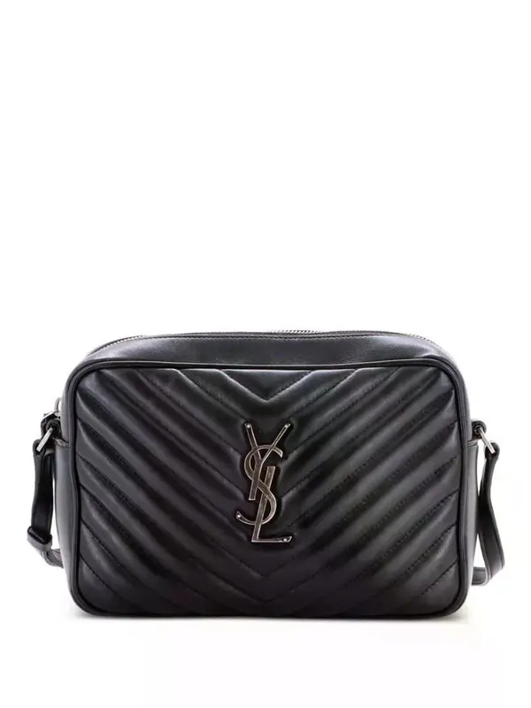 Saint Laurent Lou Camera Bag Matelasse Chevron Leather - Black