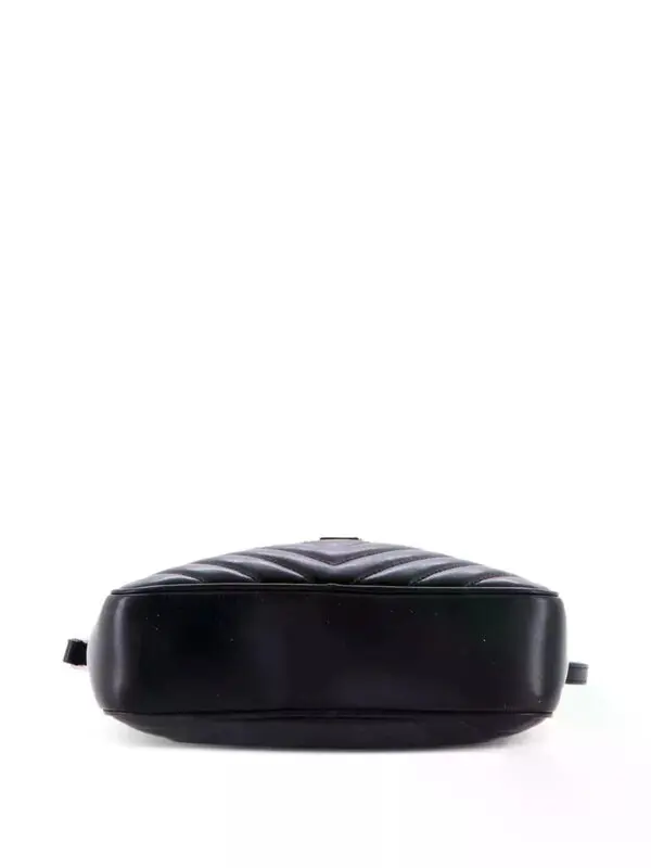 Saint Laurent Lou Camera Bag Matelasse Chevron Leather - Black