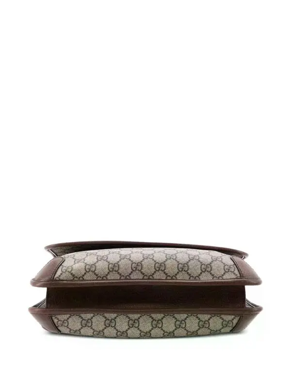 Gucci Neo Vintage Flap Messenger Gg Coated Canvas Medium Crossbody Bag - Brown