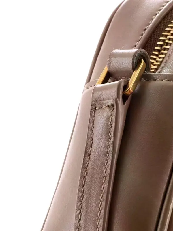 Saint Laurent Lou Camera Bag Matelasse Chevron Leather Small - Neutrals
