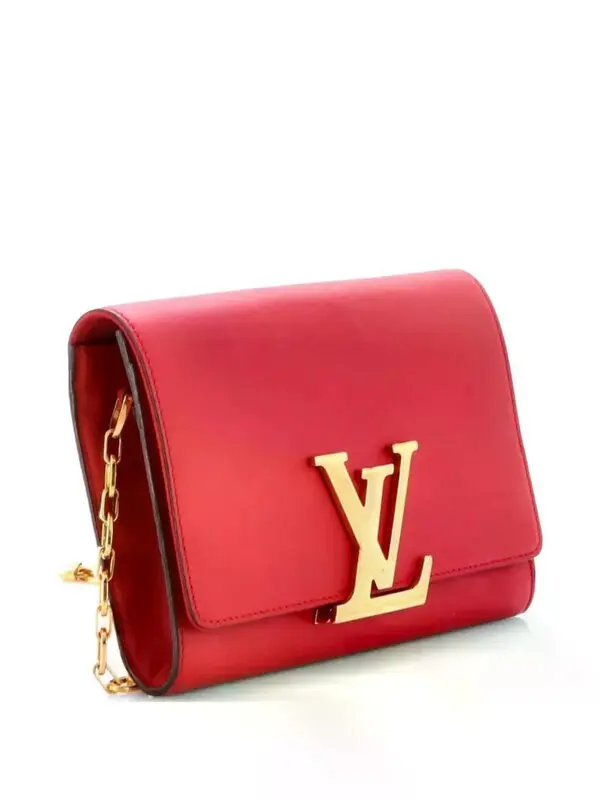 LOUIS VUITTON Chain Louise Leather Gm Clutch Bag