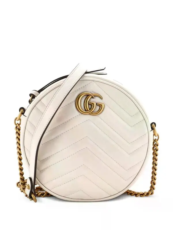 Gucci Gg Marmont Mini Shoulder Bag - White