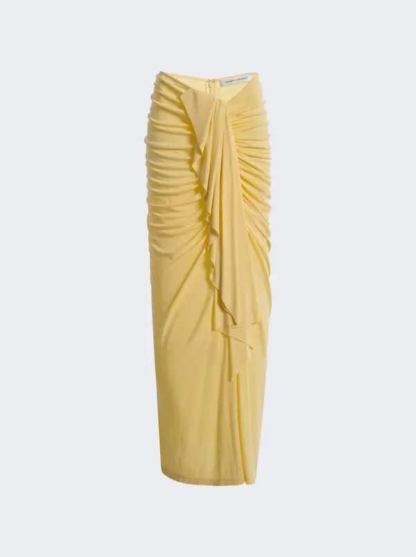 Christopher Esber Vivenda Drape Front Maxi Skirt - Yellow