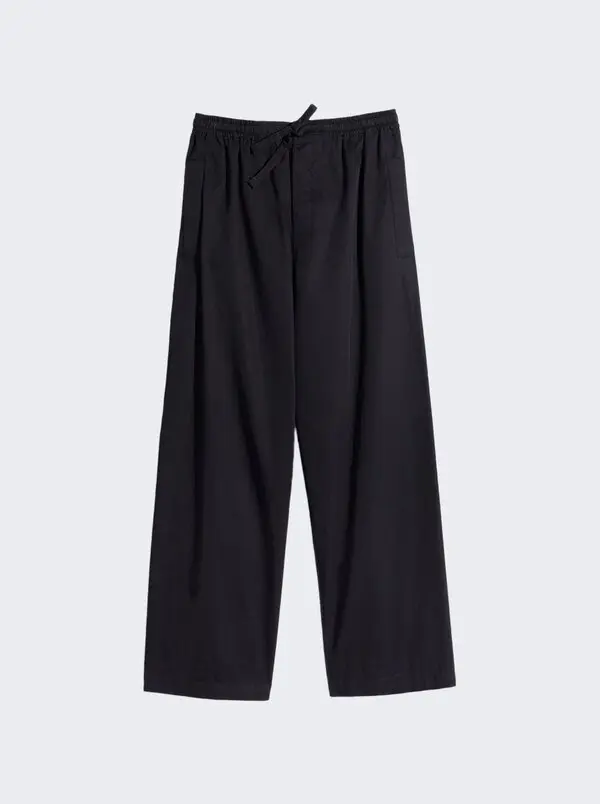 LEMAIRE Cotton Twill Pajama Trousers - Black