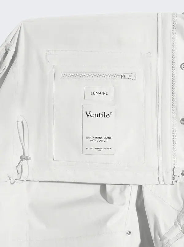 LEMAIRE Short Rain Parka - Ivory