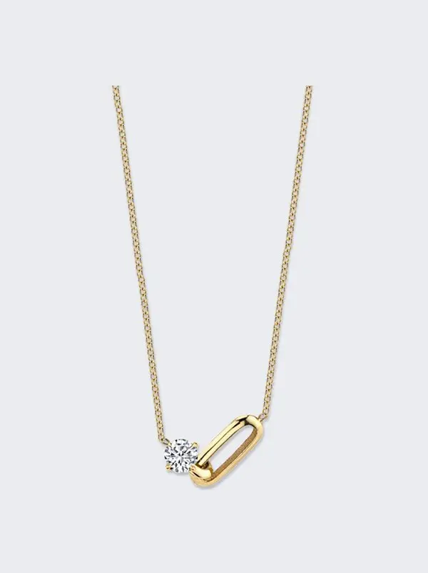Lizzie Mandler Og Link And Diamond Necklace - Yg