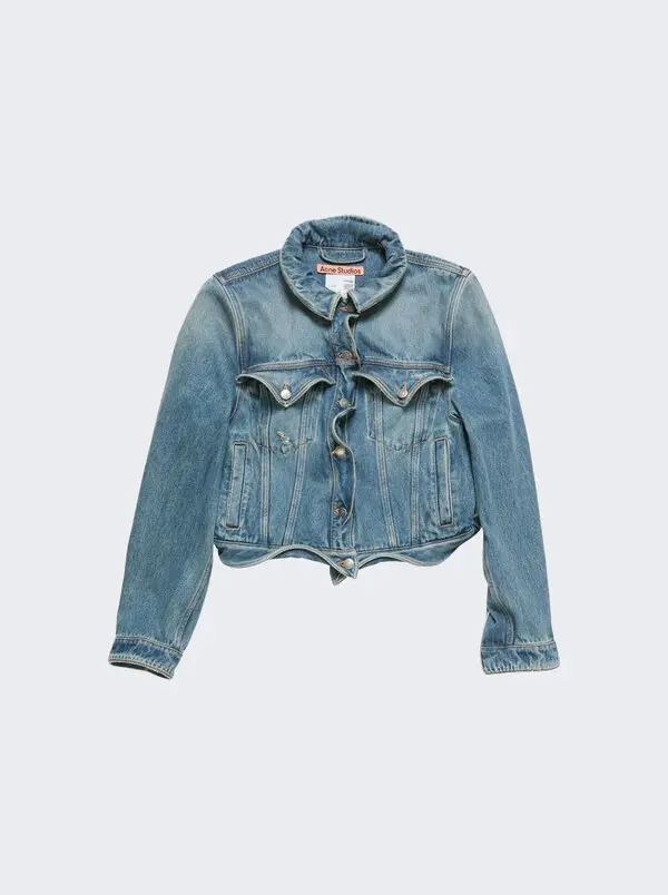 Acne Studios Wavy Denim Jacket - Blue