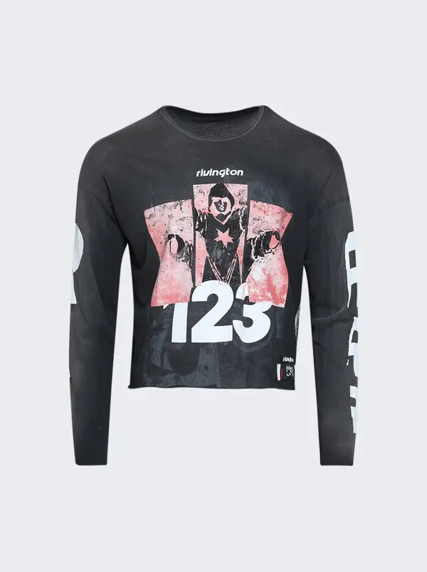 RIVINGTON ROI REBIS Left Out Enemy Long Sleeves Tee Vintage - Black