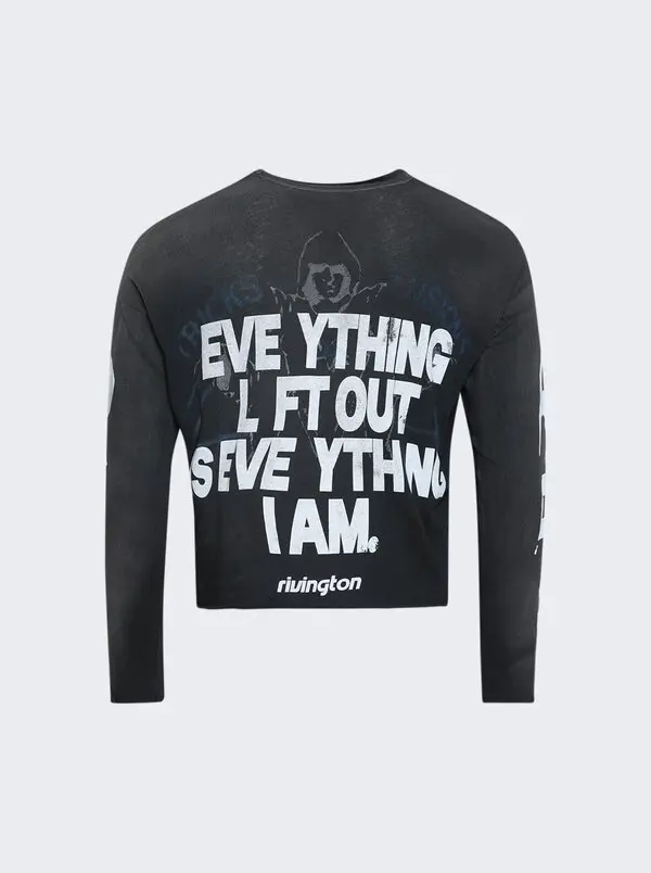 RIVINGTON ROI REBIS Left Out Enemy Long Sleeves Tee Vintage - Black