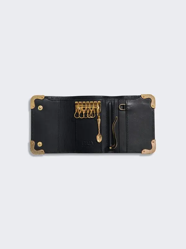 PALY Ostrich Leather Key Wallet