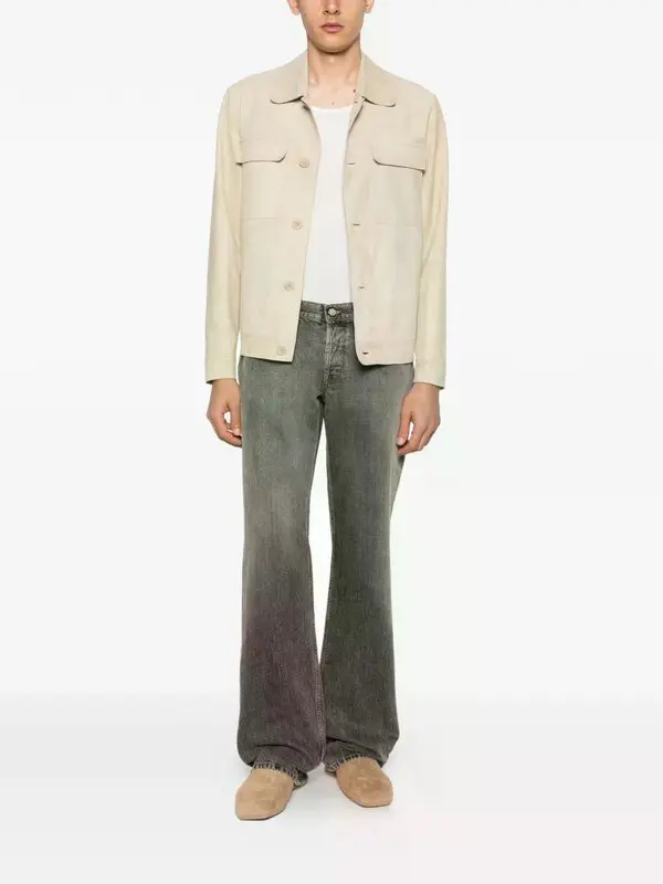 SALVATORE SANTORO Suede Shirt Jacket - Neutrals