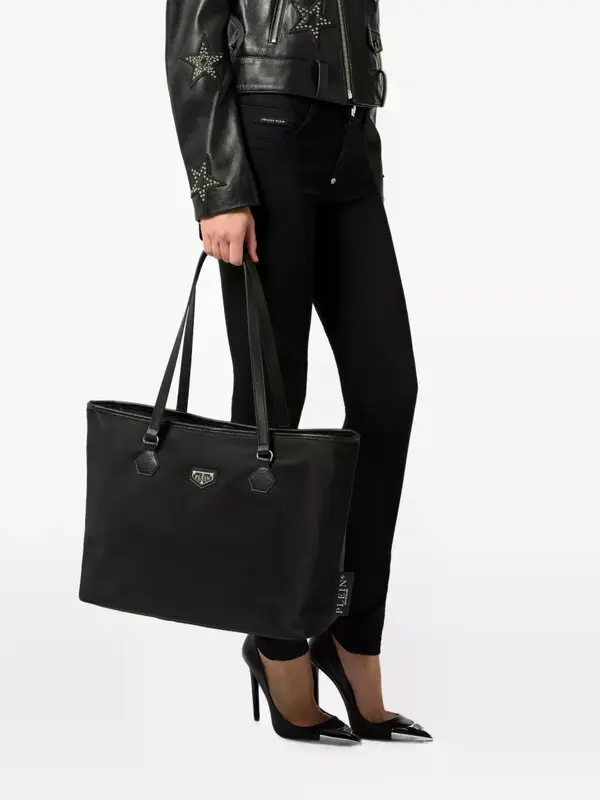 Philipp Plein Logo Plaque Tote Bag