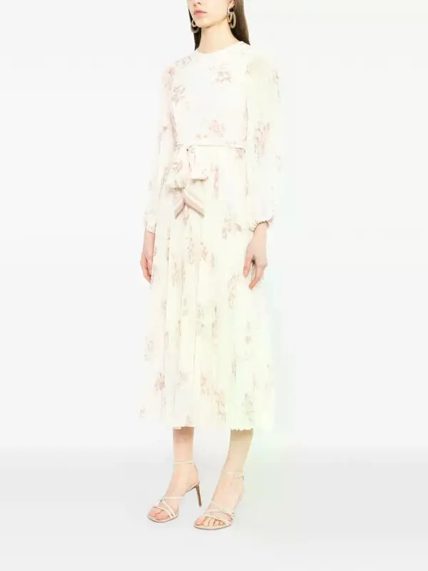 Zimmermann Sunray Midi Dress - Neutrals