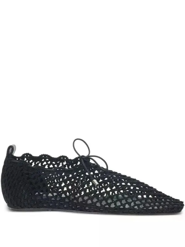 TOTEME Crochet Knit Ballet Flats