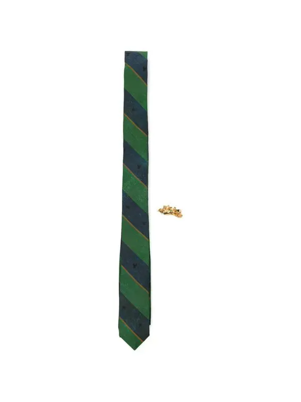 MASU Striped Neck Tie - Green