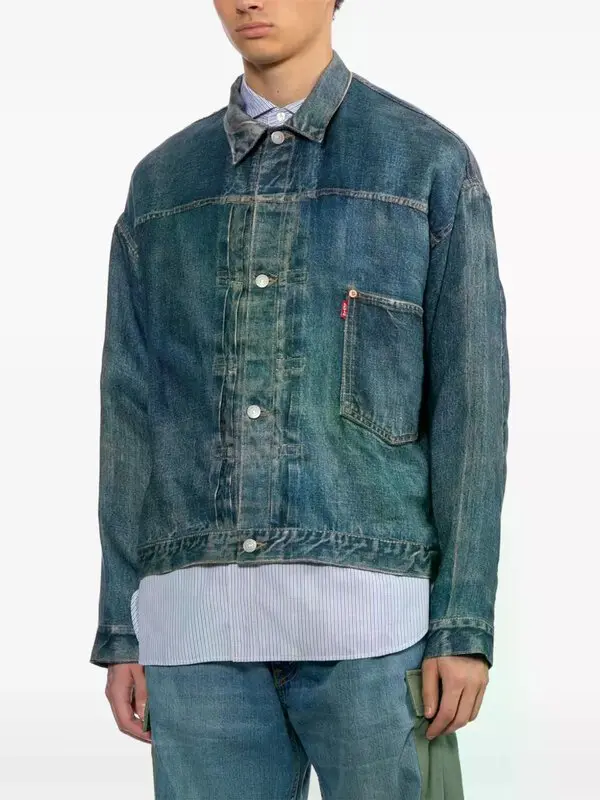 Junya Watanabe X Levi's Printed Denim Jacket - Blue