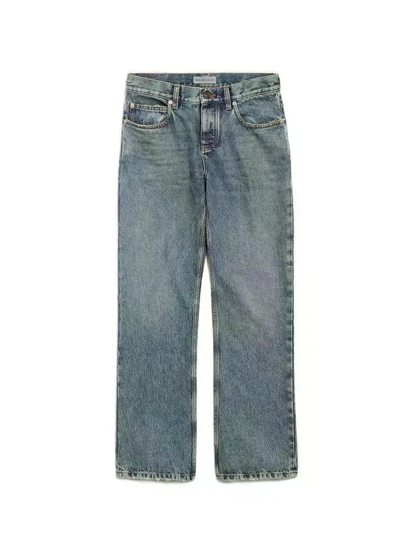 Balenciaga Stonewashed-effect Jeans - Blue
