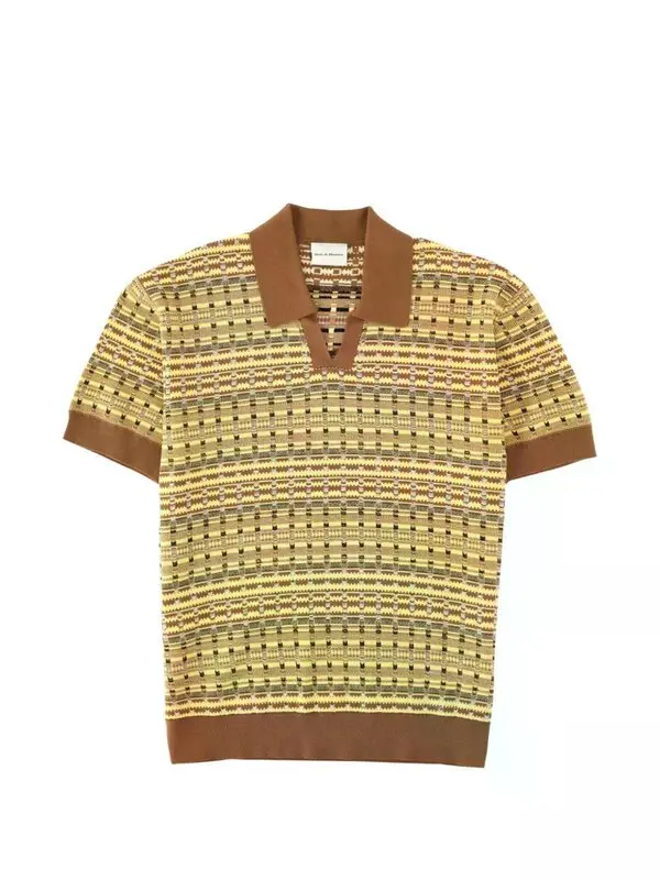 Drole De Monsieur V-neck Polo Shirt - Neutrals