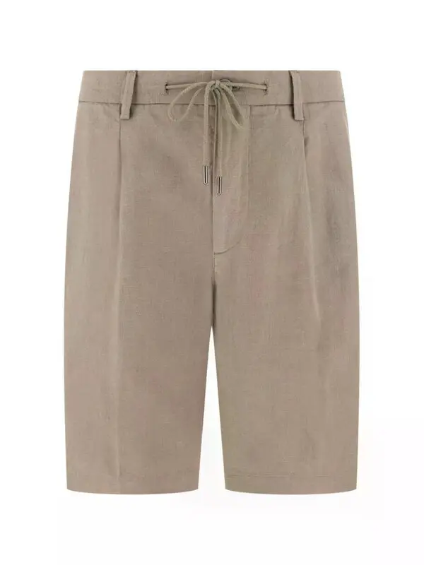 Boggi Milano Drawcord Linen Bermuda Shorts