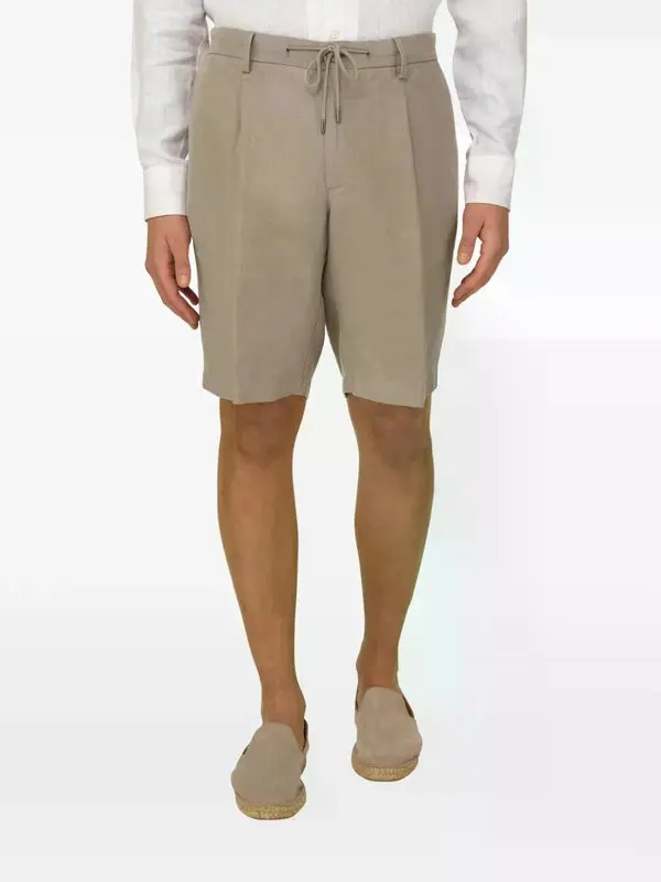Boggi Milano Drawcord Linen Bermuda Shorts