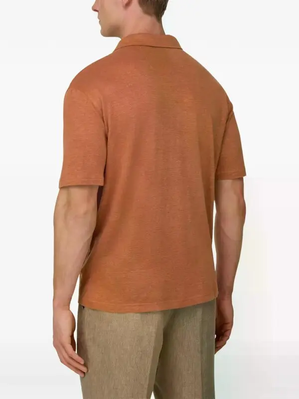 Boggi Milano Stretch Linen Jersey Polo Shirt