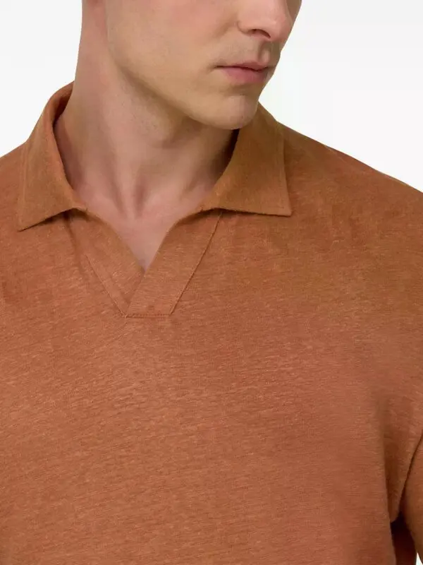 Boggi Milano Stretch Linen Jersey Polo Shirt