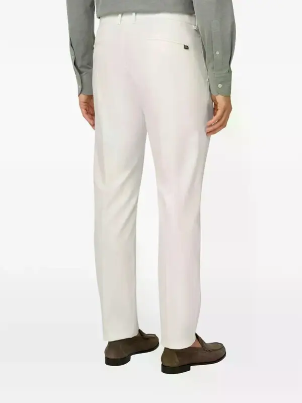 Boggi Milano Logo-detail Trousers - White