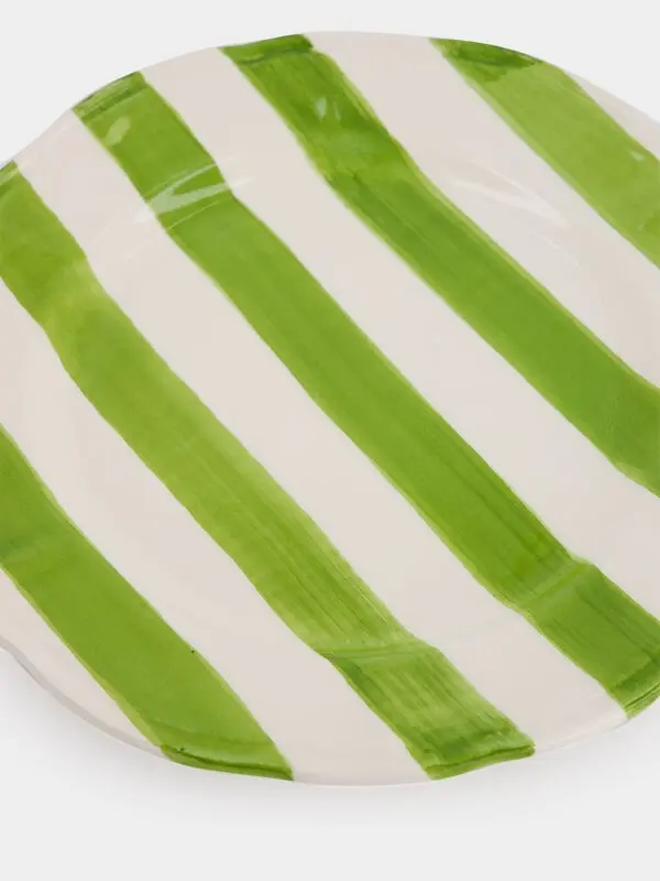 LES-OTTOMANS Striped Ceramic Dinner Plate