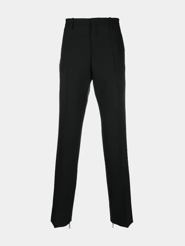 Off-White Straight-leg Trousers With Paperclip Detail