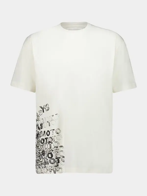 Y3 Chalk Gfx Cotton T-shirt - White