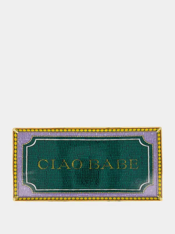 La DoubleJ Ciao Babe Porcelain Tray - Green