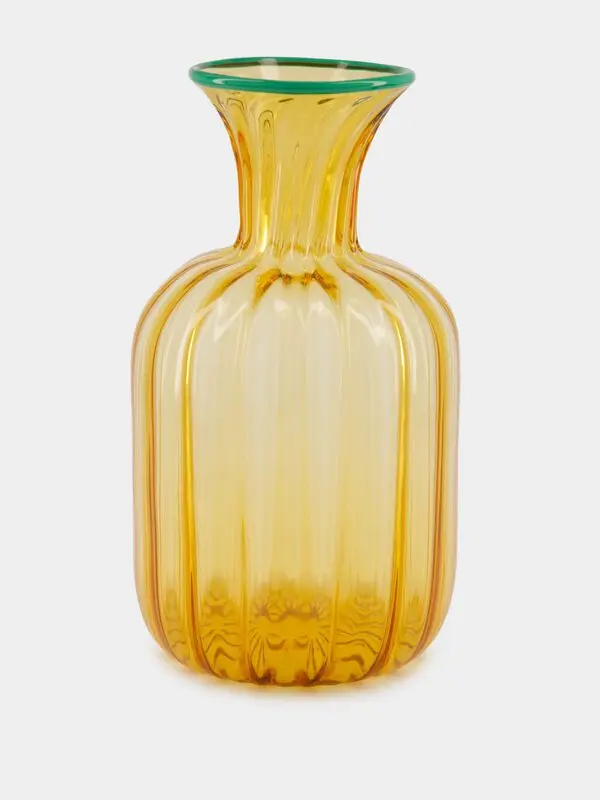 La DoubleJ Amber Murano Glass Carafe - Yellow