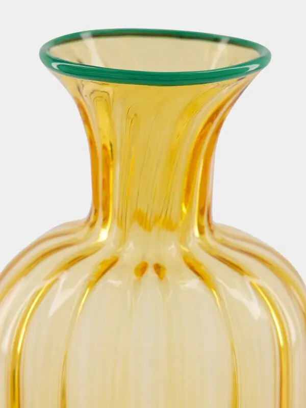 La DoubleJ Amber Murano Glass Carafe - Yellow