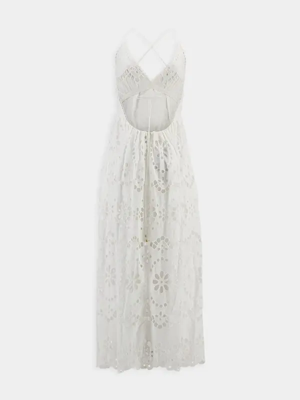 green emerald velvet dress Zimmermann Coco Embroidered Denim Dress – Balardi