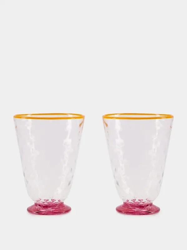 La DoubleJ Set Of 2 Murano Glasses - Pink