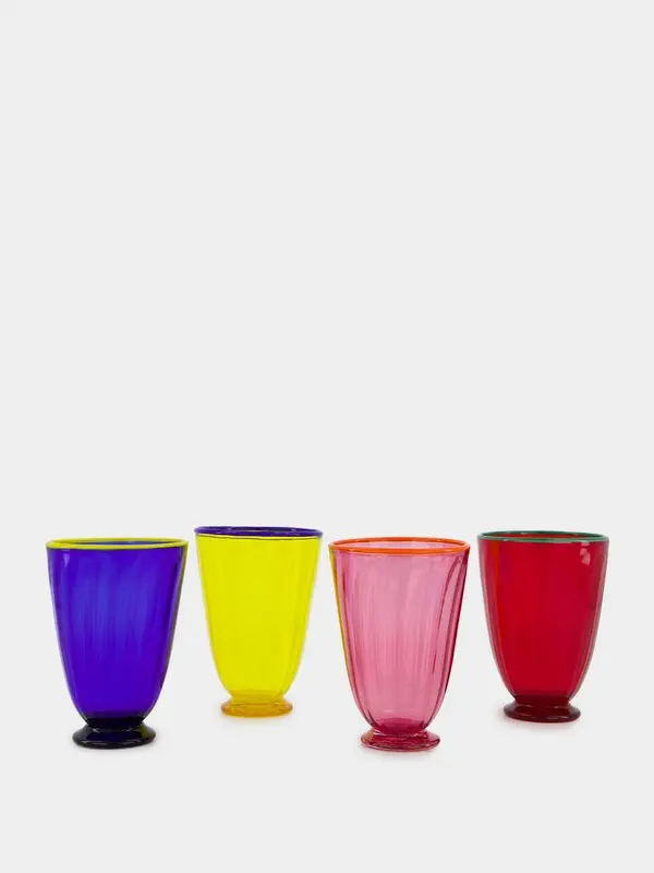 La DoubleJ Rainbow Glasses Set Of 4