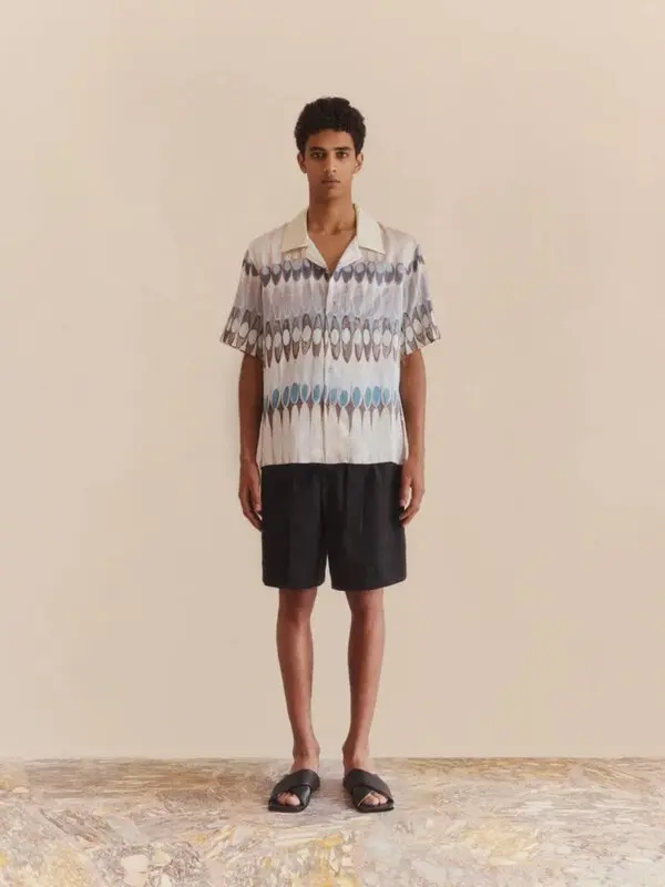 Commas Eclipse Silk Camp Collar Shirt