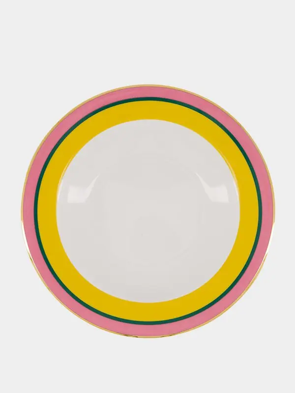 La DoubleJ Rainbow Soup/pasta Plate - Yellow