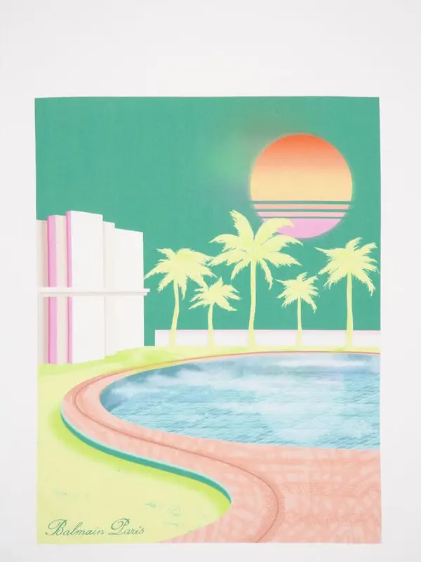 Balmain Postcard Print Oversized T-shirt